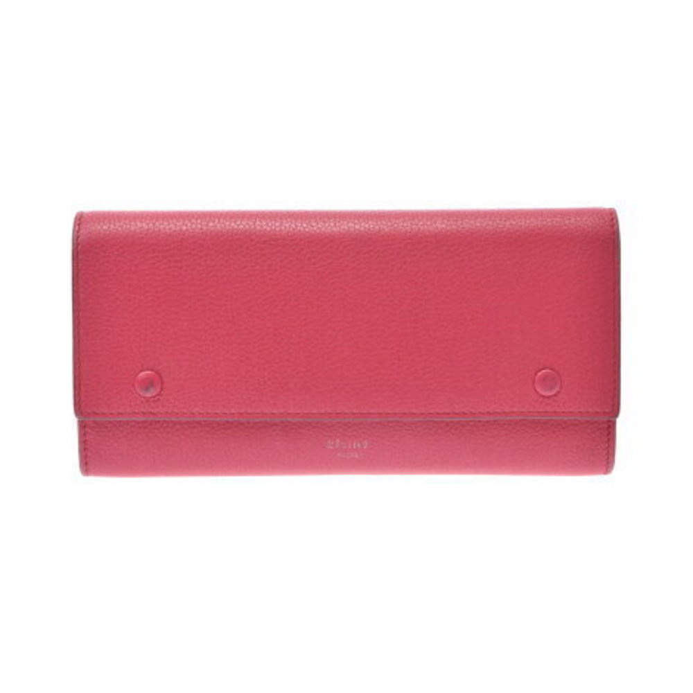 Celine Large Flap Wallet Pink Calf Long - Gem